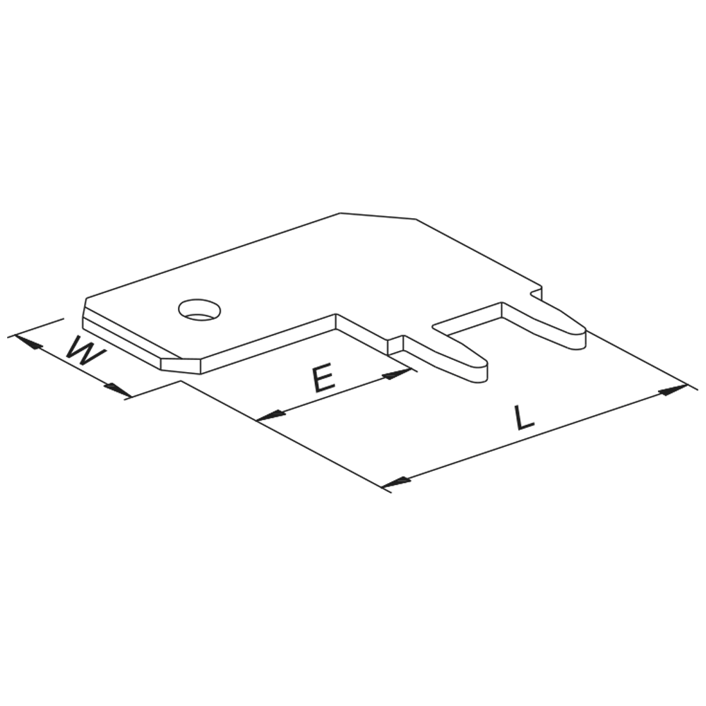 MESA Terminal Soket, Konnektör | TE 2373-4.8 KART TİPİ "F" TERMİNAL